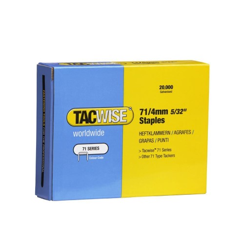 Tacwise 71 Staples 4mm 20,000 Pack (Tacwise 71 Staples 4mm 20K) £8.95
